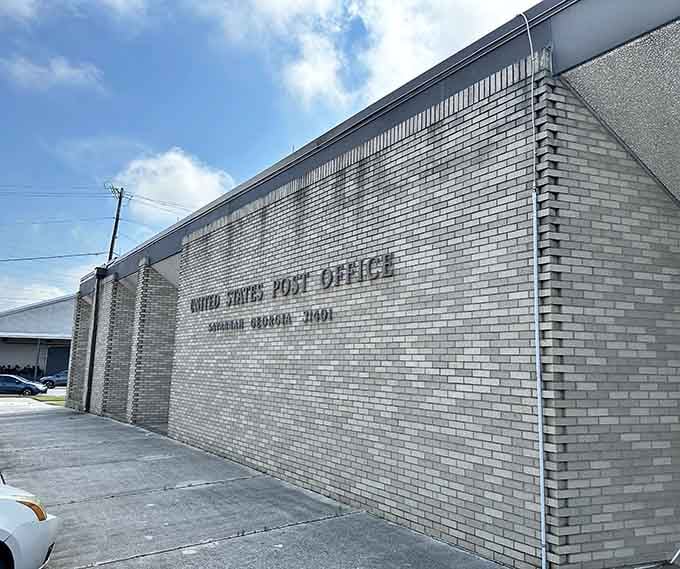 Even the post office gets the historic treatment here, proving Savannah makes everything look distinguished.