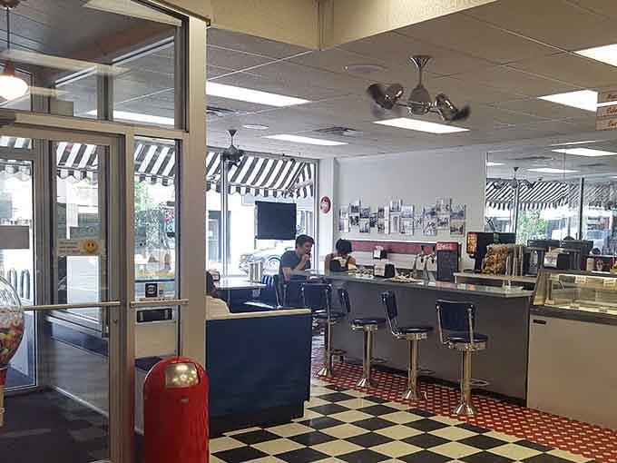 Real people enjoying real ice cream in a real place, no filters or pretense required for this experience.