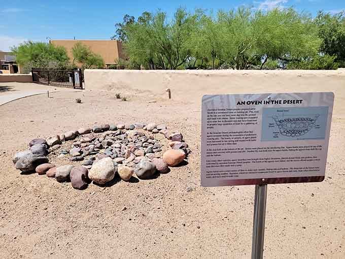 Stone circles mark where ovens once baked bread, proving good cooking transcends every era and culture.