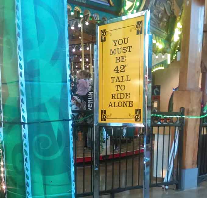You must be 42 inches tall to ride alone, but there's no height requirement for wonder.