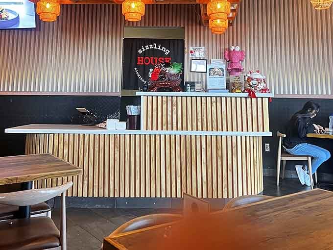 The ordering counter where dreams of steaming ramen bowls begin and dietary restrictions go to politely wait outside.