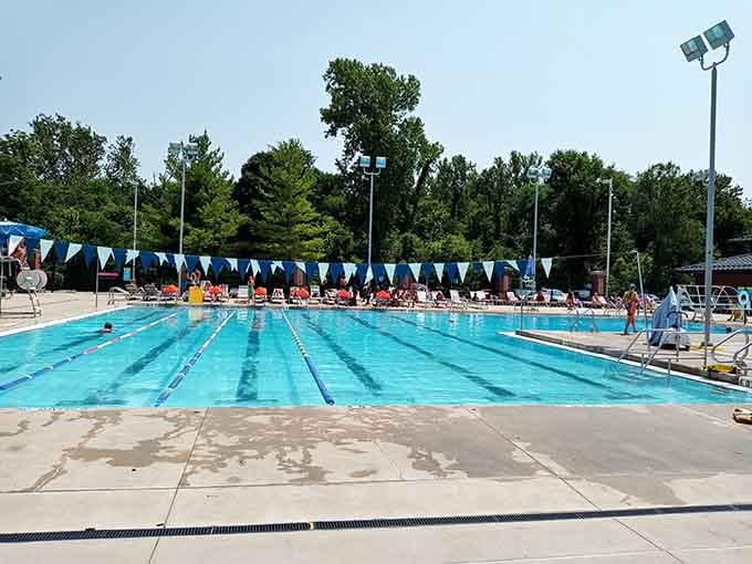 Lap lanes for serious swimmers prove this place respects both splashing and actual exercise equally well.