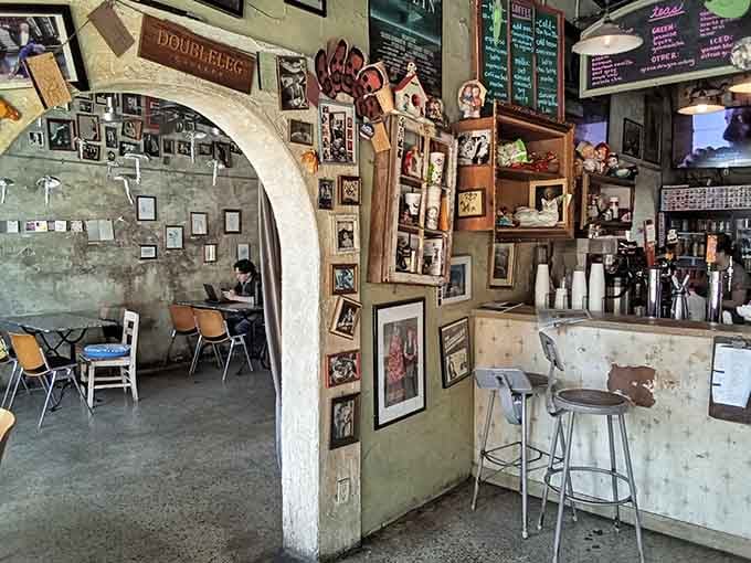 Every corner reveals another visual surprise, from framed art to hanging decorations creating a space that rewards exploration and curiosity.