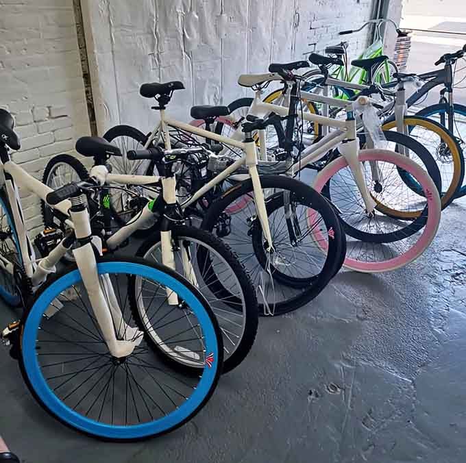 Bicycles ready to roll, because sometimes the best deals come with two wheels and endless summer possibilities ahead.
