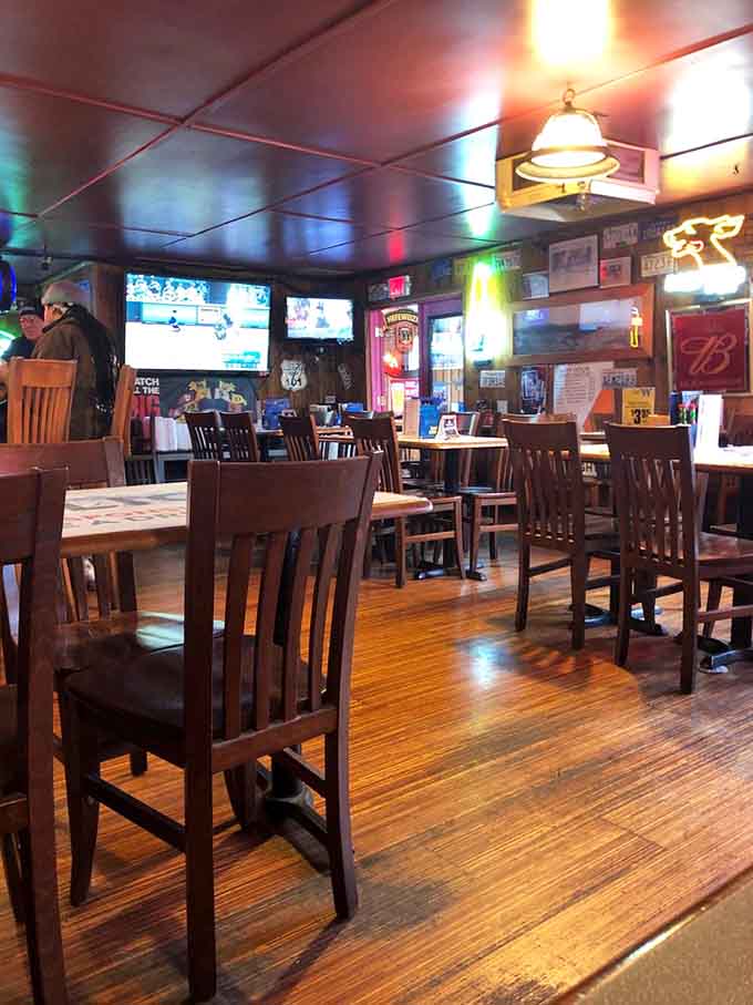 Multiple TVs and cozy booths mean you can catch the game while enjoying seriously good food.