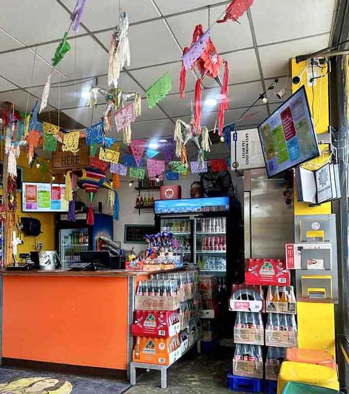 The counter area where magic happens and dreams come true, assuming your dreams involve exceptional tacos obviously.