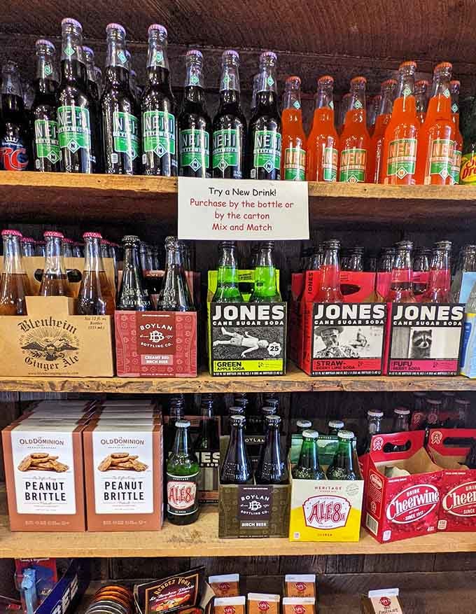 Jones Soda and craft beverages line up in vibrant colors, proving that nostalgia tastes even better with bubbles.