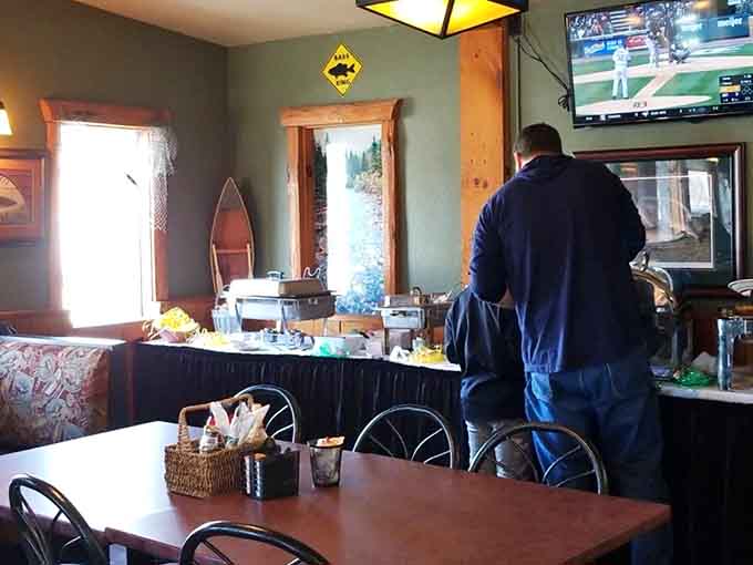 Real diners enjoying real food in a space that encourages lingering over every last bite.