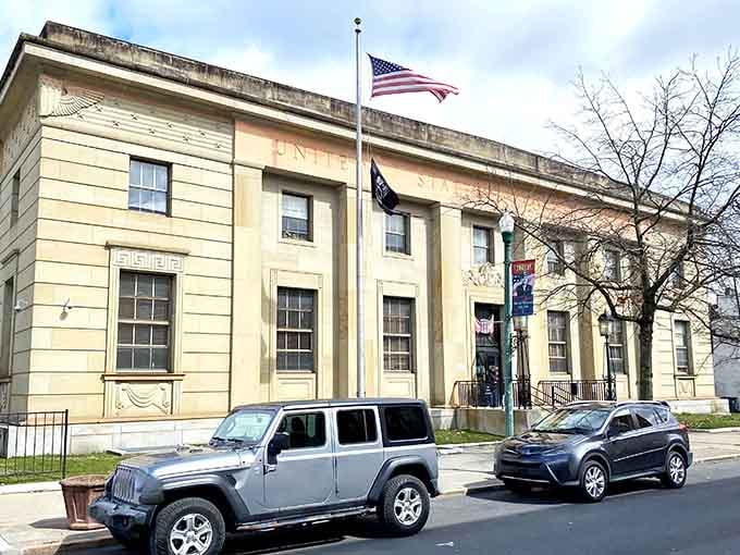 Even the Post Office looks like it belongs in a European capital rather than upstate New York.