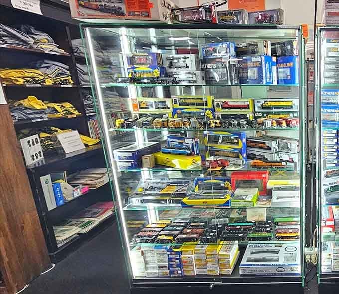 The gift shop stocks everything a budding railroader needs, from model kits to reference books and beyond.