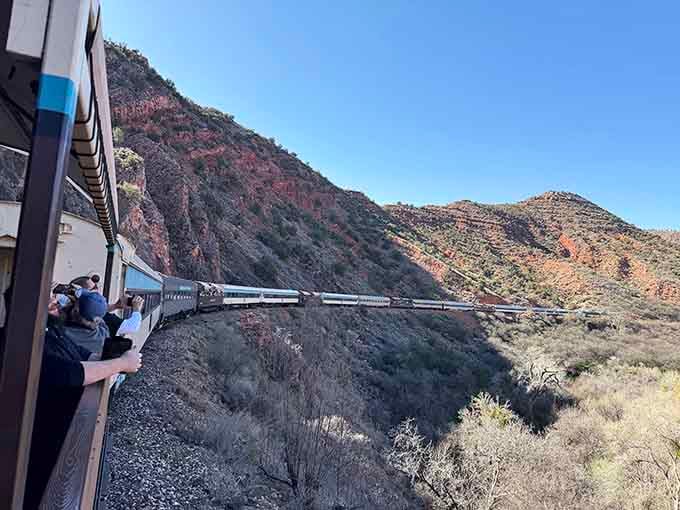 The canyon walls rise like natural skyscrapers, reminding you that Arizona's architecture started millions of years ago.