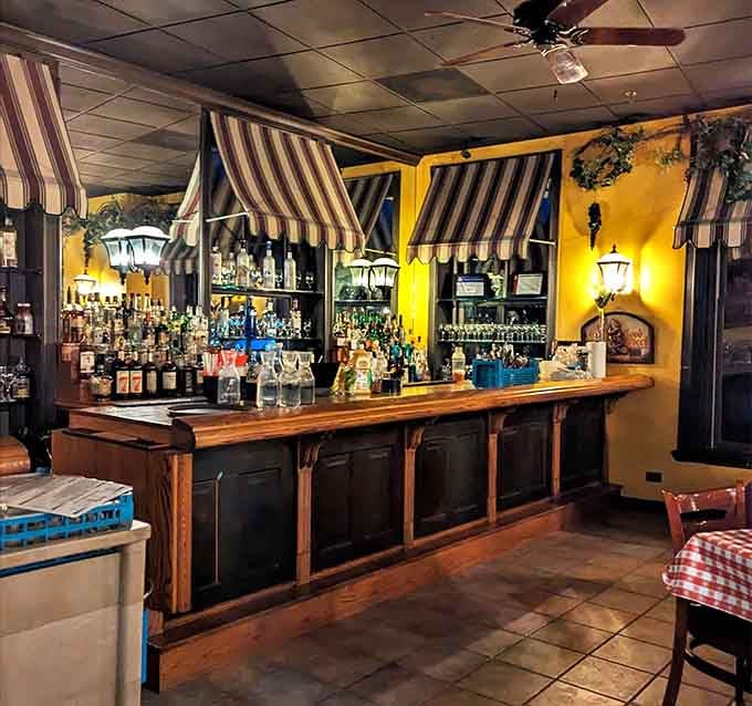 A bar stocked well enough to make you forget you drove three hours to get here tonight.