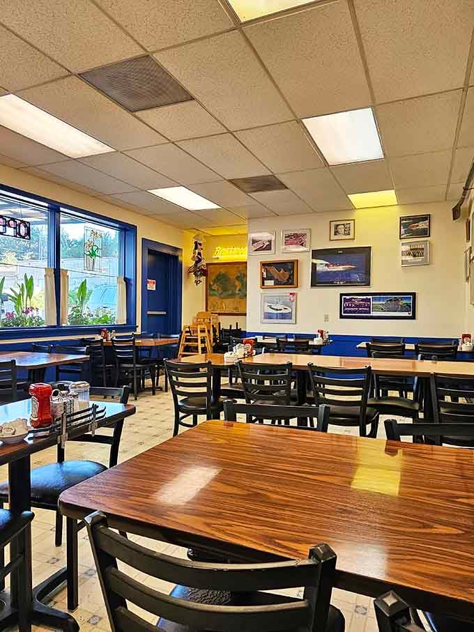 Sunlight streams through windows onto tables where countless breakfast memories have been made and savored.