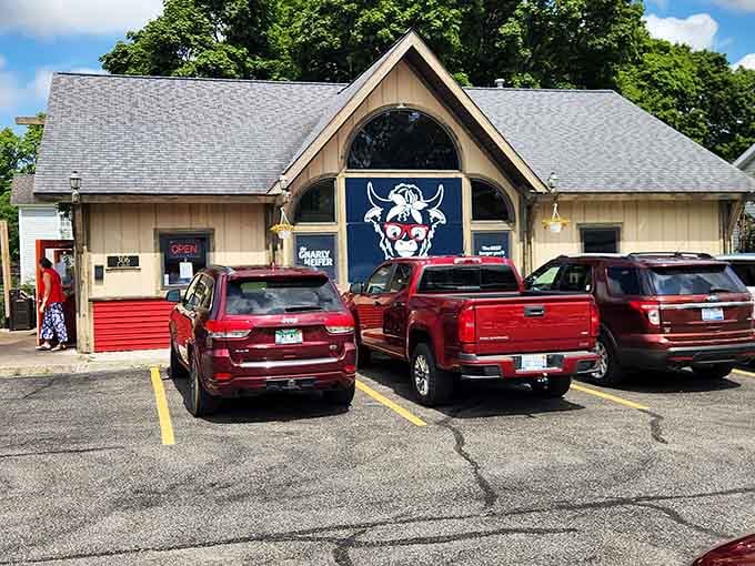 The Gnarly Heifer serves up satisfying meals in a chalet-style building that's as charming as its name.