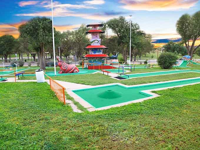 Mini golf with whimsical obstacles where a hole-in-one feels just as sweet as anywhere.