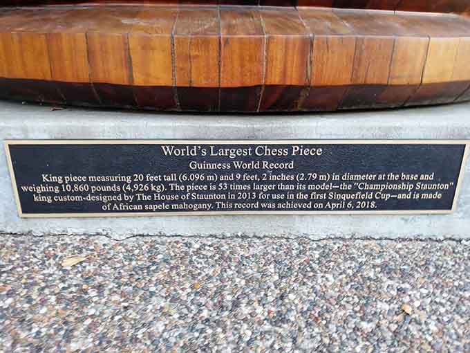 The Guinness World Record plaque confirms what your eyes already know: this piece is seriously, impressively huge.