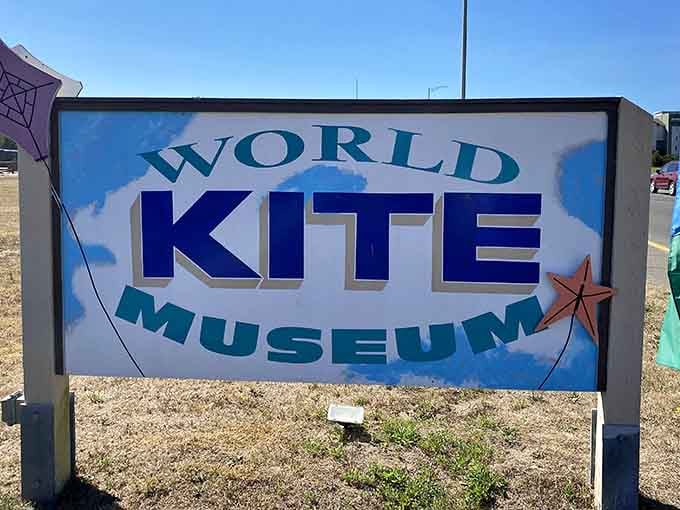 The museum's cheerful signage makes it clear&mdash;this place takes kites seriously, even if the subject seems whimsical.