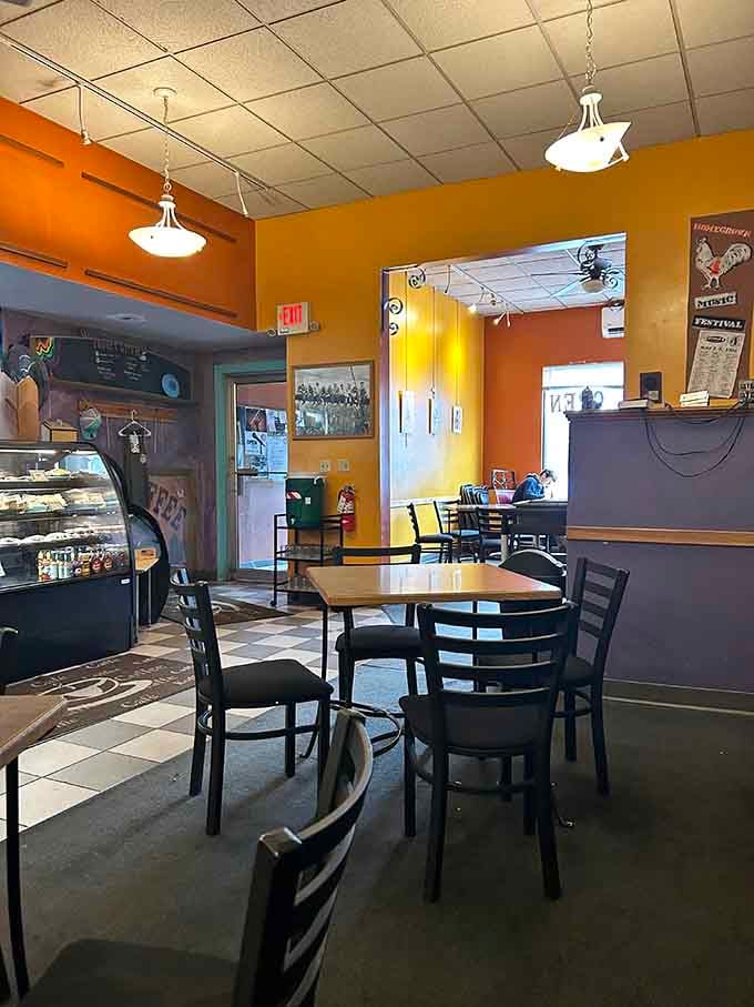 Bright walls, casual seating, and good energy make this the kind of place you'll want to linger.