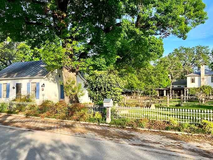 White picket fences frame charming homes where neighbors still borrow sugar and actually return the measuring cup.