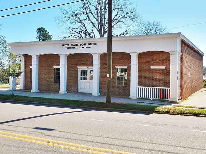 Those classical columns on the post office add gravitas to the simple act of mailing your electric bill.