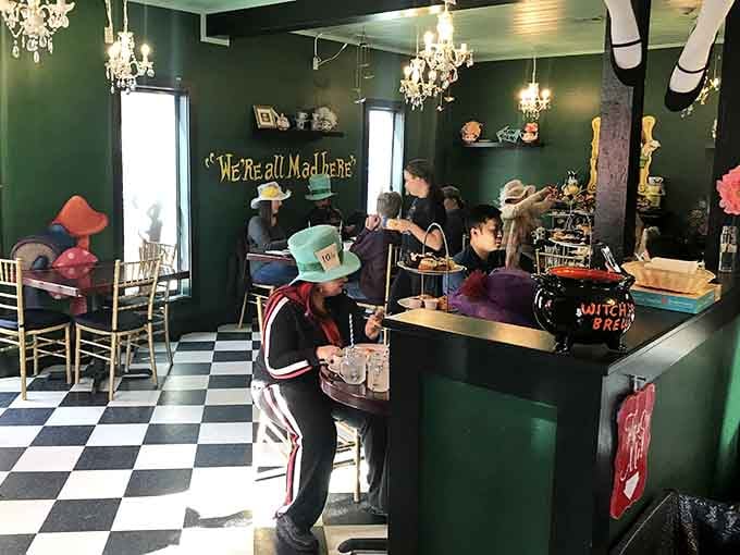 Real customers enjoying real magic, proving this Wonderland experience works for everyone who enters.