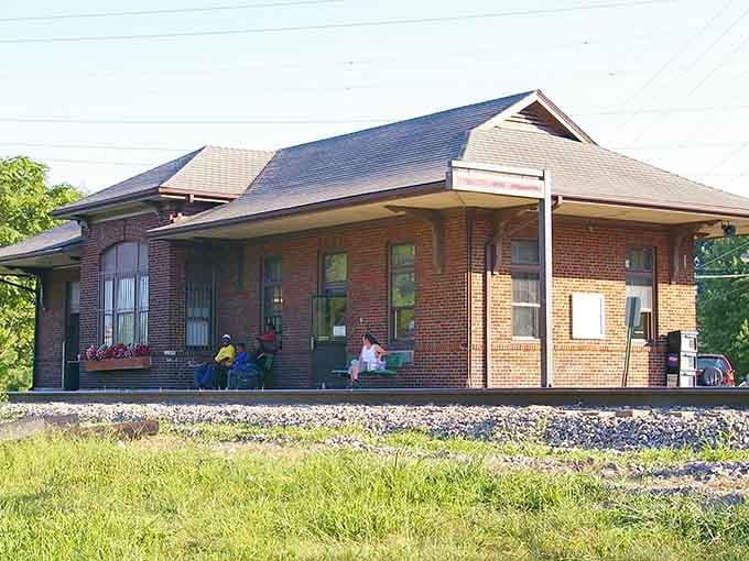 This charming brick depot once welcomed travelers to Alton, and it still stands as a beloved landmark.
