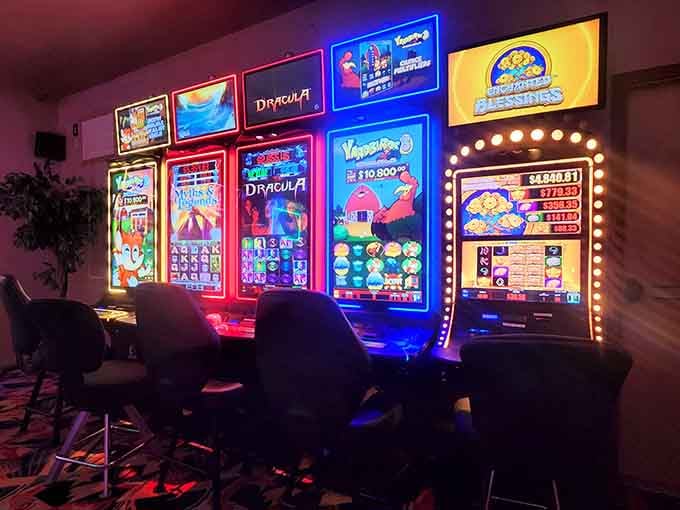 Bright casino lights offer evening entertainment when you've exhausted all seventeen channels on basic cable.