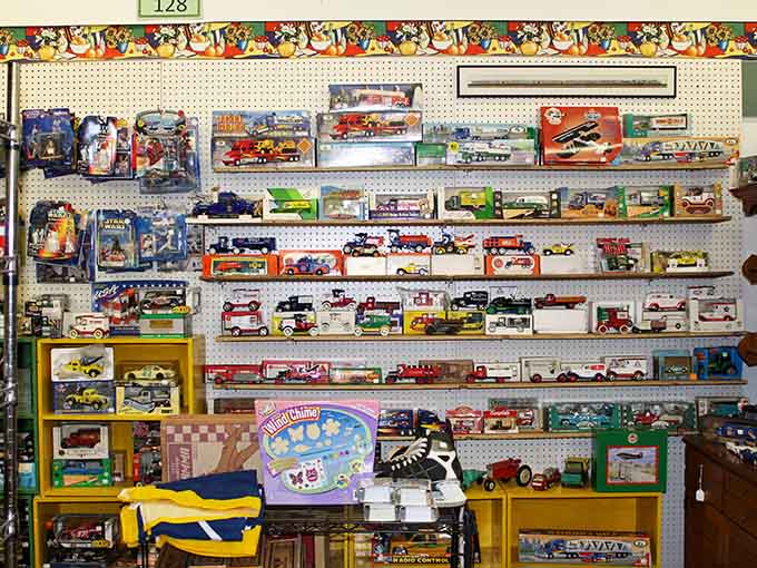 Vintage toys in original boxes, worth more now than your first car probably was.