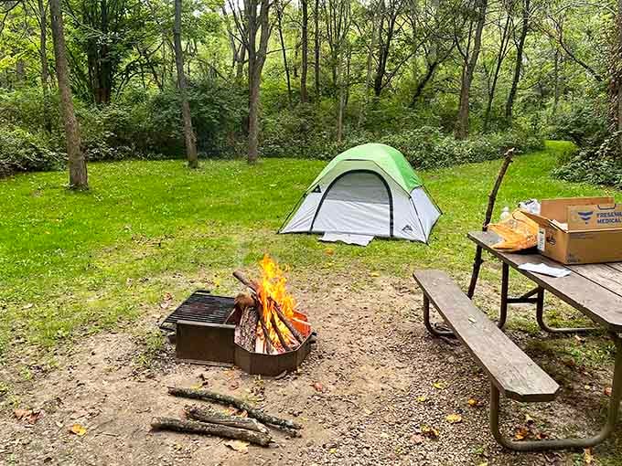 Campfire and tent ready, because sometimes the best accommodation comes without room service or Wi-Fi.