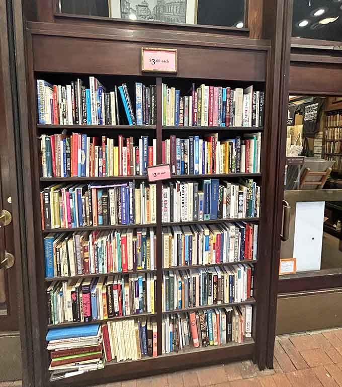 Organized chaos meets careful curation in shelves that would take weeks to browse properly, so cancel your other plans.