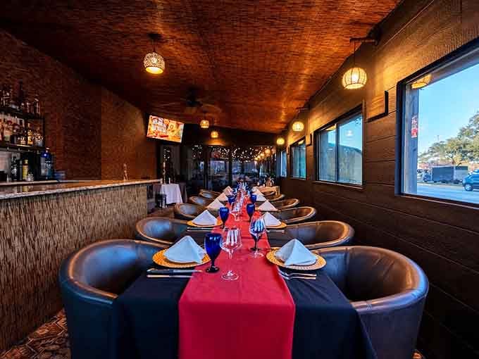 This intimate dining space whispers special occasion, perfect for celebrations that deserve something beyond ordinary chain restaurants.