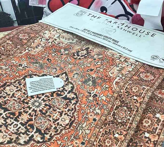 This ornate area rug could anchor your living room with style that looks Persian but costs practically nothing.