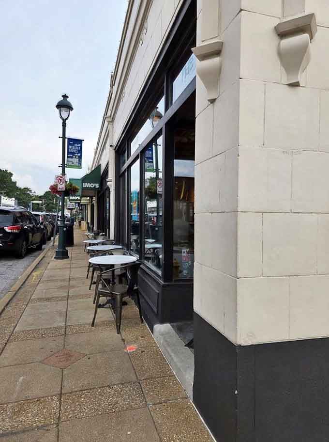 Sidewalk seating lets you people-watch in Webster Groves while enjoying some of Missouri's most interesting cuisine, multitasking at its finest.