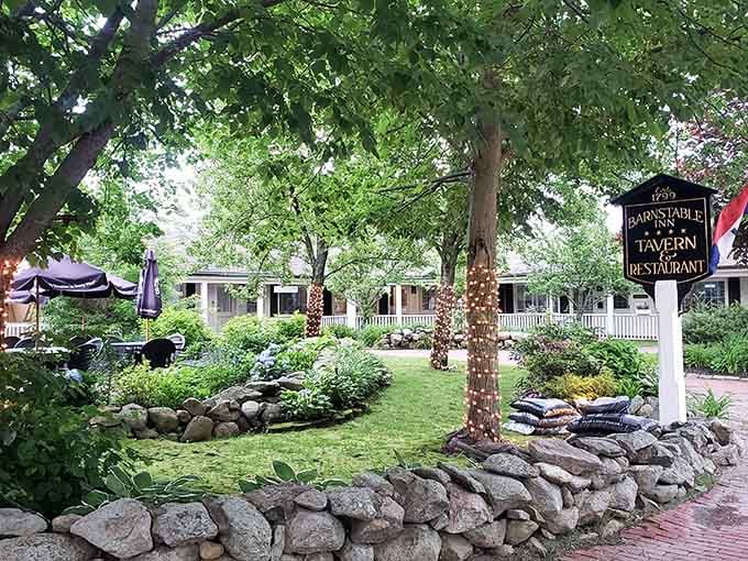 The Barnstable Inn welcomes visitors with gardens so lovely you'll forgive the Cape Cod summer traffic getting here.