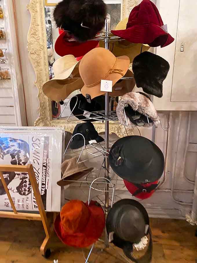 A tower of hats for every personality crisis, from sophisticated to silly, all waiting for their perfect head.