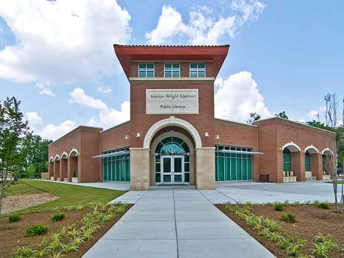 The Marion Wright Edelman Public Library stands as a modern testament to community investment in knowledge.