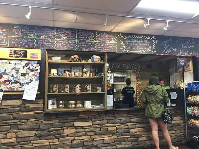 The order counter where dreams are made and sandwich decisions become surprisingly difficult to navigate successfully.