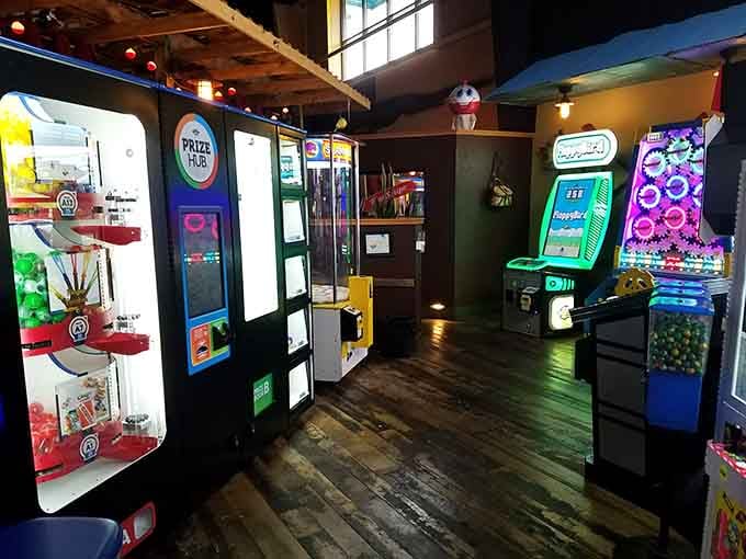 Arcade games and prize machines mean the kids stay entertained while you finish that second margarita.