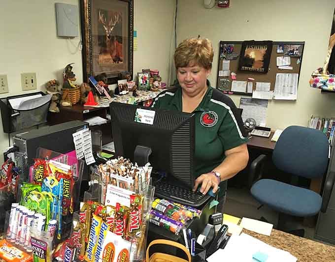 Behind the counter, friendly staff keeps everything running smooth, stocked with snacks and helpful local knowledge.