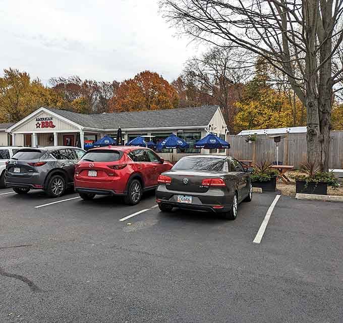 A packed parking lot on a fall day tells you everything you need to know about this place's popularity.