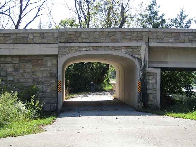 Stone archways along the trail add architectural interest to your walk, like nature's version of a museum exhibit.