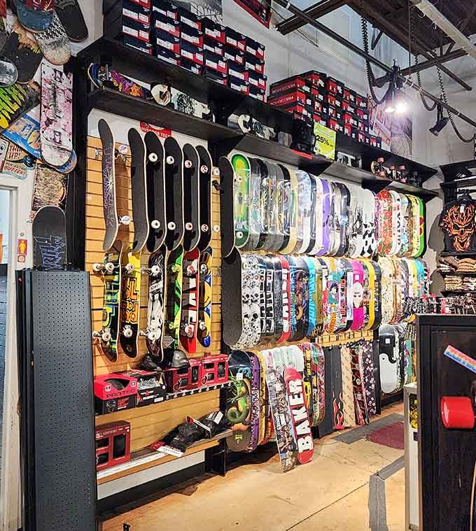 Even skateboards get the outlet treatment here, because apparently everyone deserves discounted wheels, regardless of their preferred mode of transportation.