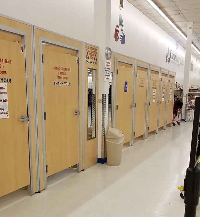 Clean, spacious fitting rooms where you can try before you buy, because even bargain hunters deserve proper amenities.