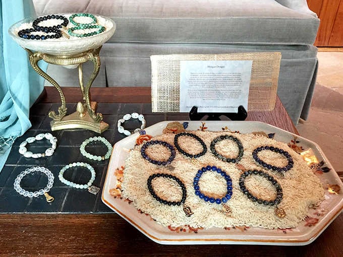 These handcrafted gemstone bracelets offer a beautiful way to remember your blissful spa visit forever.