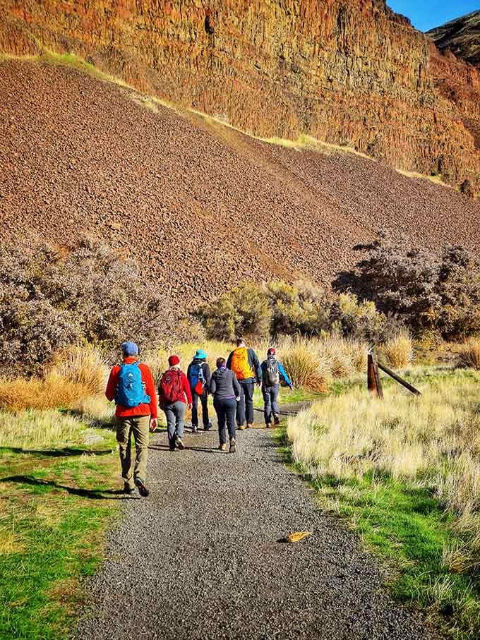 Hikers explore trails beneath dramatic cliff faces, discovering why this hidden gem deserves more recognition among Oregon's outdoor destinations.