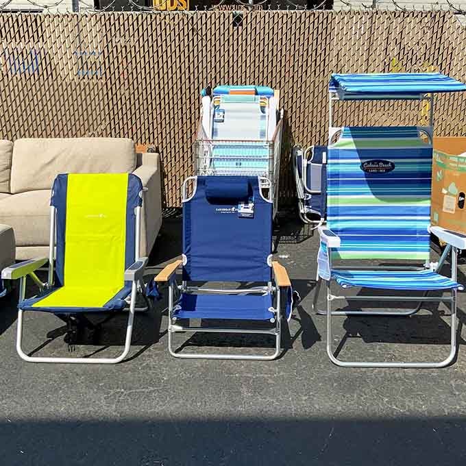 Beach chairs in every style imaginable, because sandy relaxation shouldn't require taking out a small personal loan first.
