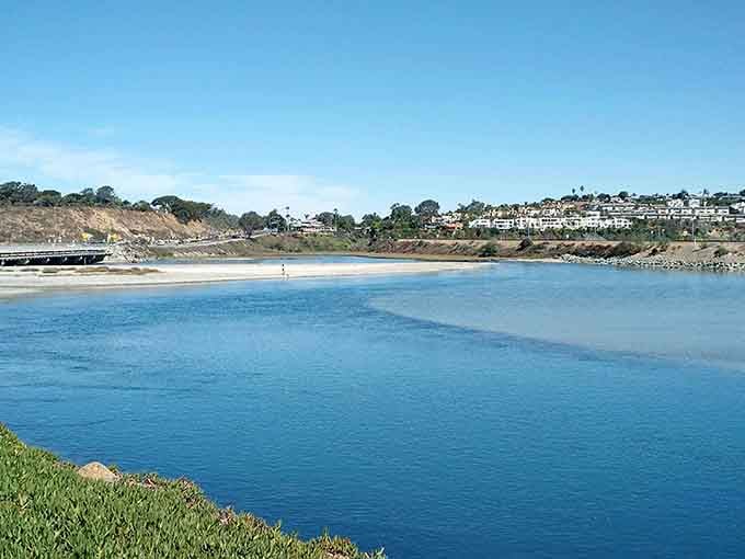 The lagoon's calm waters proving that not everything at the beach needs to be dramatic.