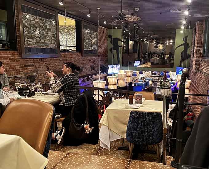 Multiple levels and cozy seating areas mean there's always a perfect spot waiting for you and your appetite.