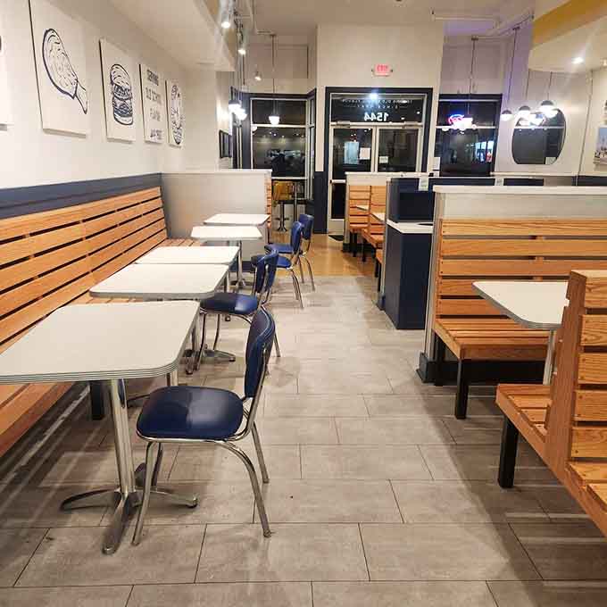 Plenty of seating options mean you can always find your perfect spot to enjoy that legendary chicken.