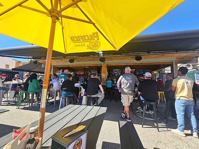 When the outdoor patio fills up like this, you know you've found something special that locals have been keeping mostly to themselves.